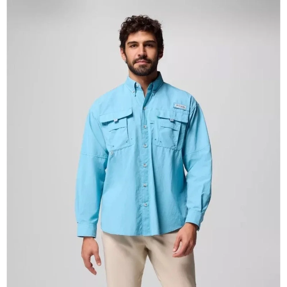 Columbia | Shirts | Columbia Pfg Bahama Long Sleeve Shirt Button Up ...